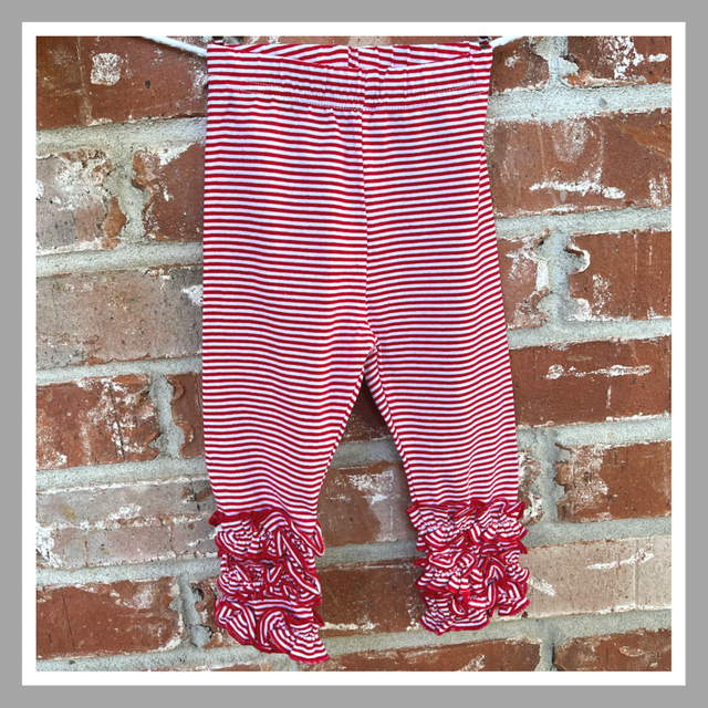 Red Stripe Ruffle Pants – Sew LA